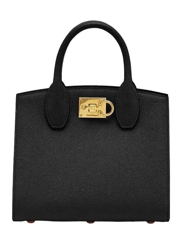 FERRAGAMO Studio Box Tote Bag - Black