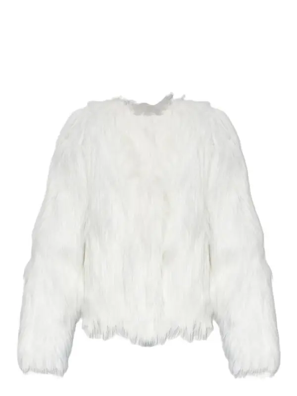 STAND STUDIO Eilish Faux Fur Jacket - White