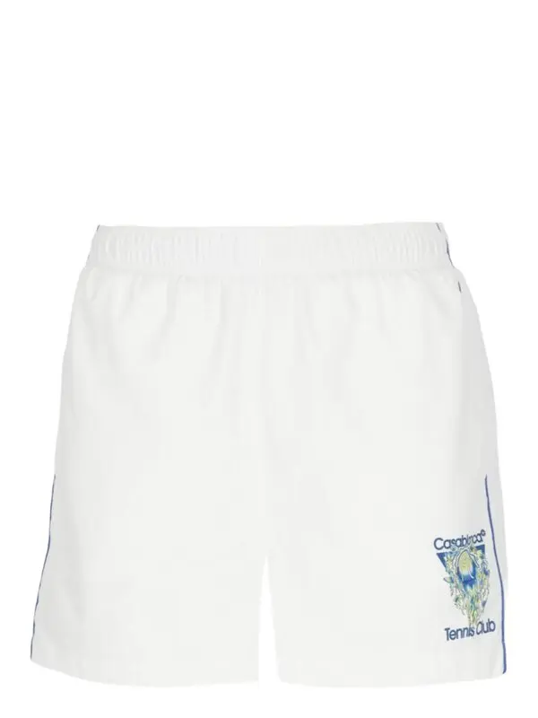 Casablanca Logo Print Shorts - White