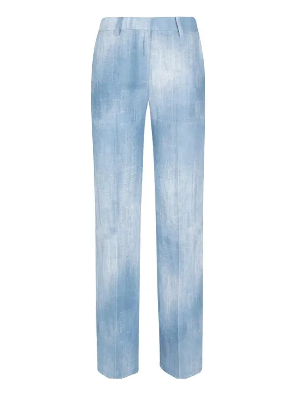 ERMANNO FIRENZE Tailored Straight Leg Trousers - Blue