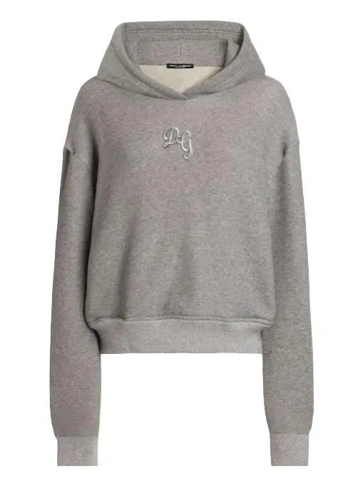 Dolce & Gabbana Logo Embroidered Hoodie - Gray