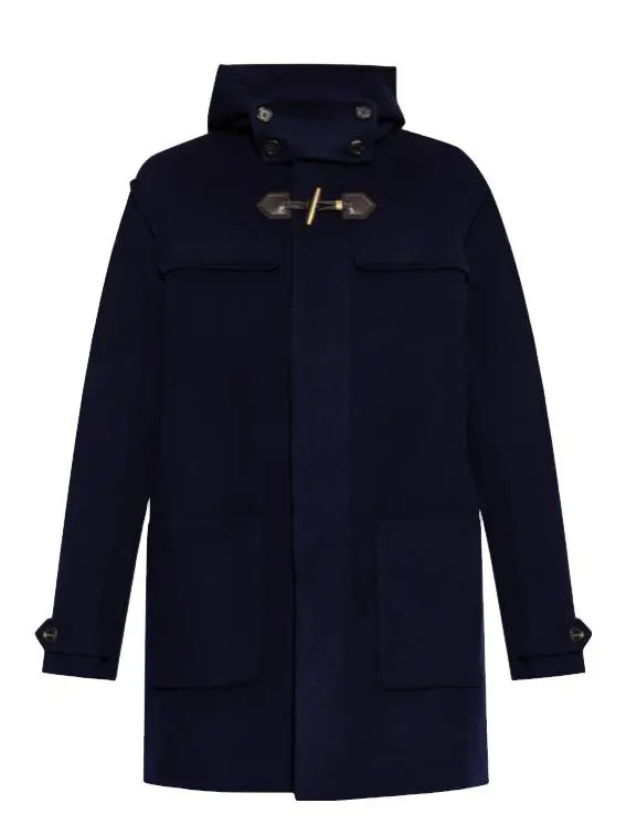 Moschino Long-sleeved Duffle Coat - Black