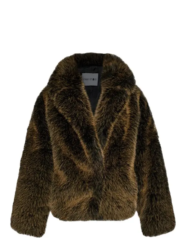 STAND STUDIO India Faux Fur Jacket - Brown