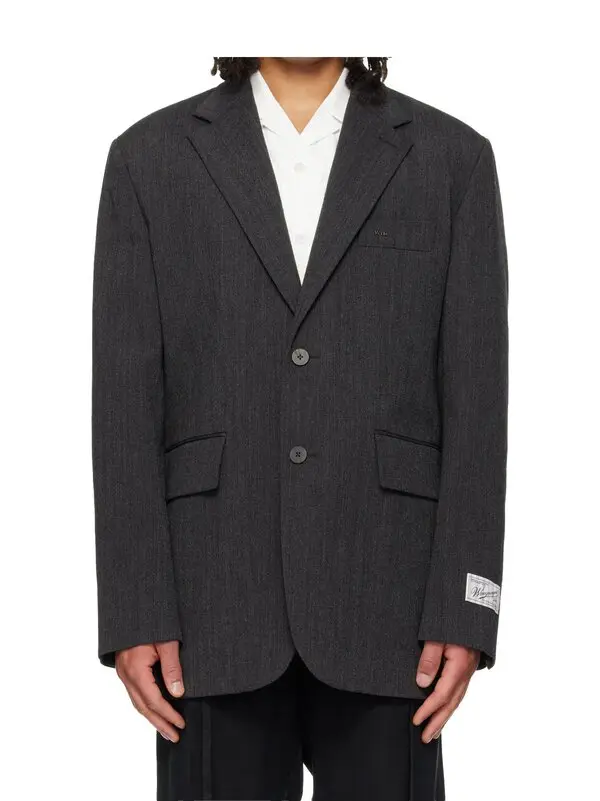 WOOYOUNGMI Single-breasted Long-sleeved Suit Jacket - Black