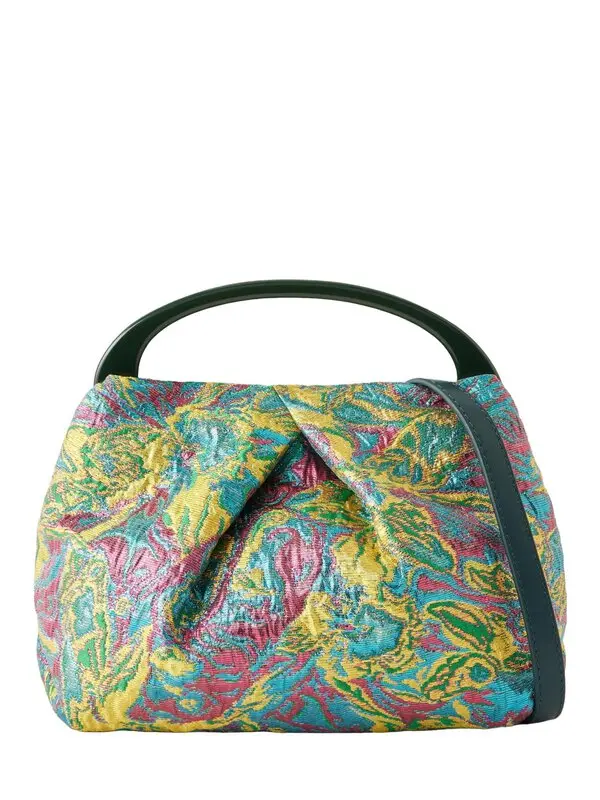 Dries Van Noten Small Floral Jacquard Tote Bag - Green