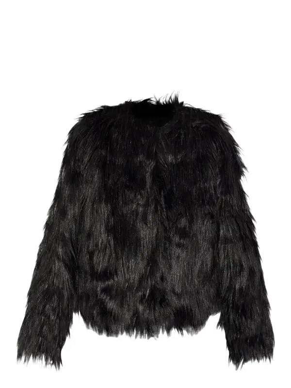 STAND STUDIO Eilish Faux Fur Jacket - Black