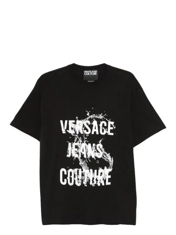Versace Logo Print T-shirt - Black