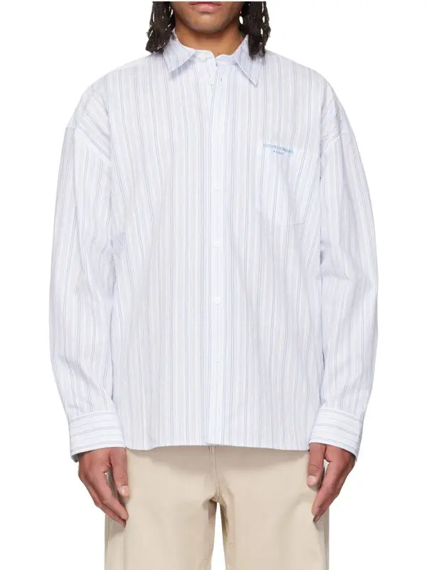 WOOYOUNGMI Long-sleeved Striped Shirt - No