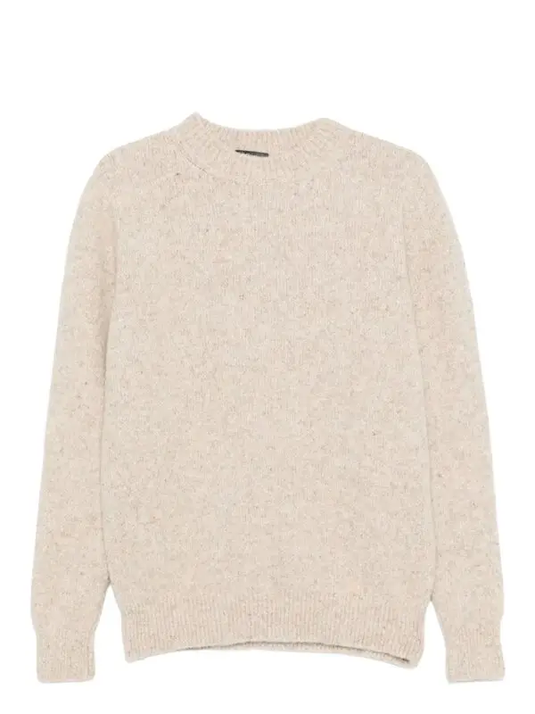 Herno Crew Neck Long Sleeve Sweater - Beige