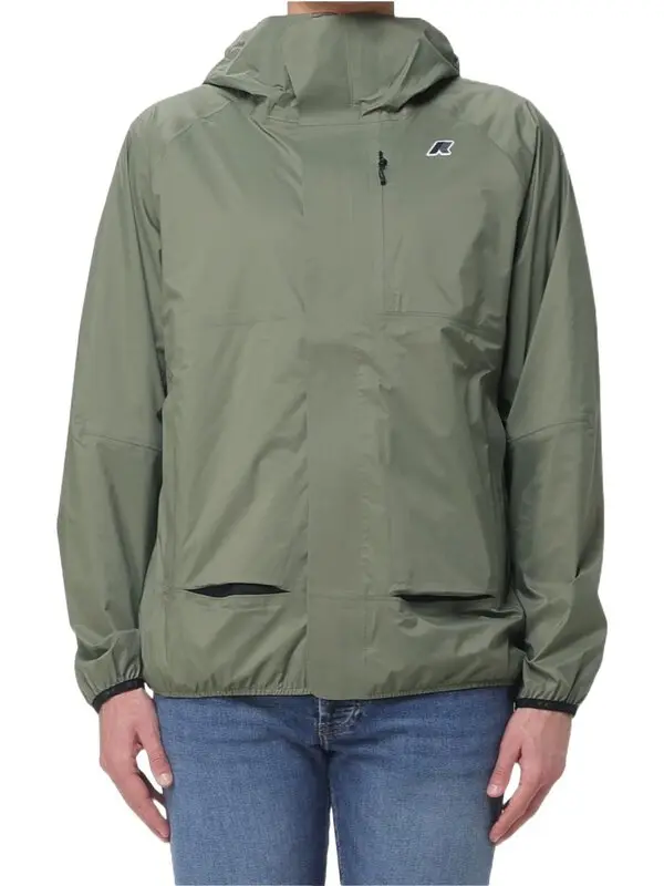 K-WAY Waterproof Zip Hooded Jacket - Gray