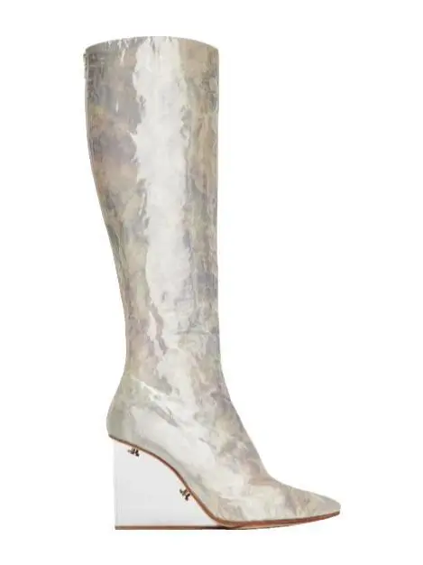 MAISON MARGIELA Tabi Claw Plexi Boots - Silver
