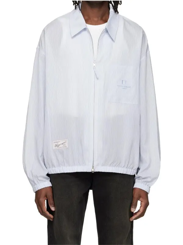 WOOYOUNGMI Striped Zip-up Shirt - White