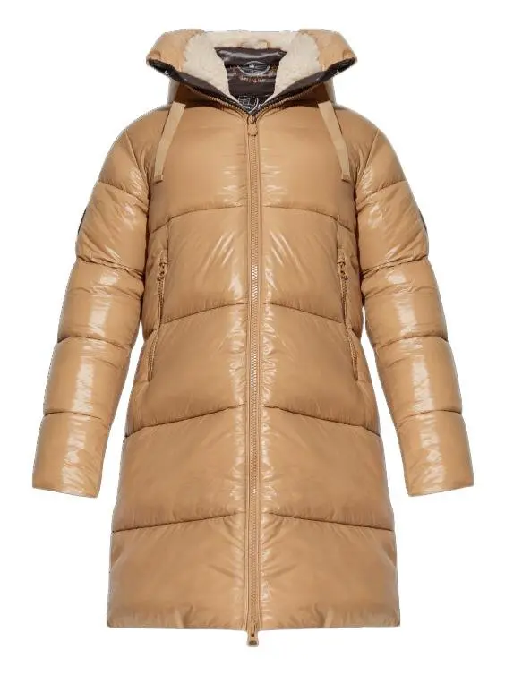 SAVE THE DUCK Bella Hooded Puffer Jacket - Nude