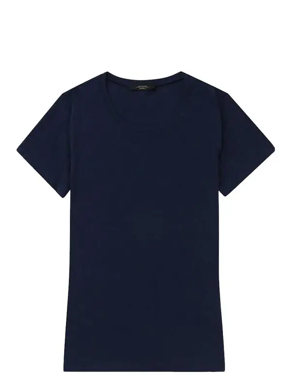 Max Mara Round Neck Short Sleeve T-shirt - Blue