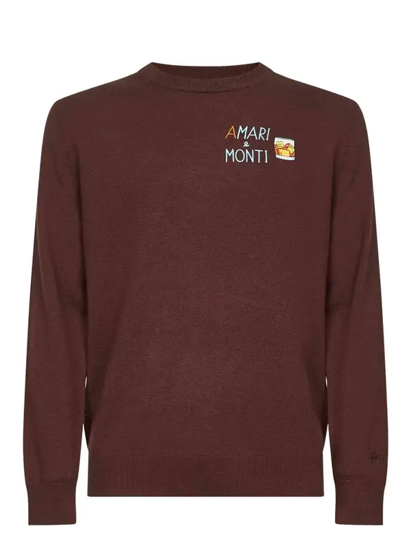 MC2 SAINT BARTH Embroidered Crewneck Jumper - Brown