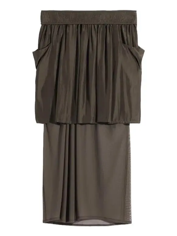 LEMAIRE Pockets Draped Asymmetric Skirt - Mocha