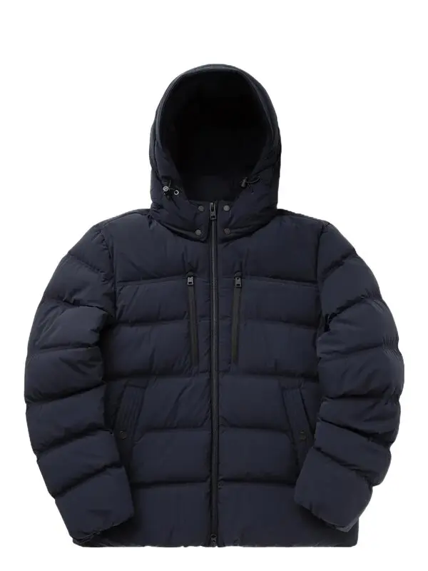 Woolrich Zipped Hooded Down Puffer Jacket - Black