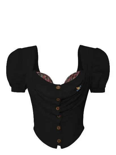 VIVIENNE WESTWOOD Corset Logo Shirt - Black