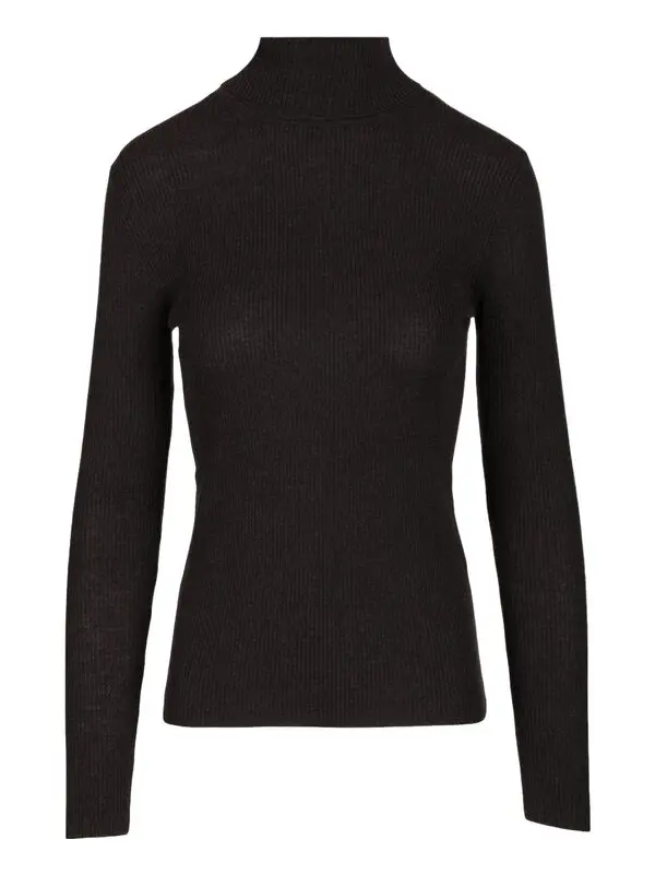 P.a.r.o.s.h Ribbed Wool Turtleneck - Black
