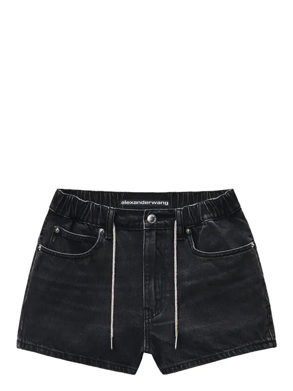 Alexander Wang Marathon Crystal-trim Shorts - Black