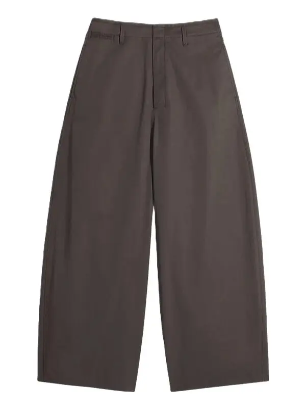 LEMAIRE Wide Leg Chino Trousers - Black
