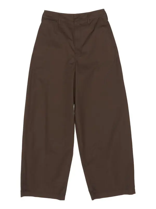 LEMAIRE Wide Leg Chino Trousers - Green
