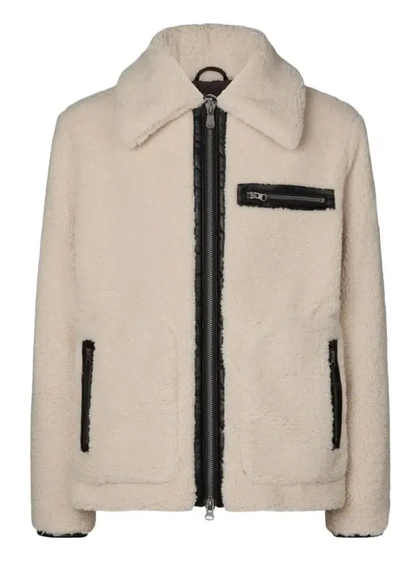 SAVE THE DUCK Zip-up Fleece Jacket - Nude