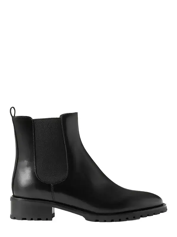 Manolo Blahnik Leather Chelsea Boots - Black