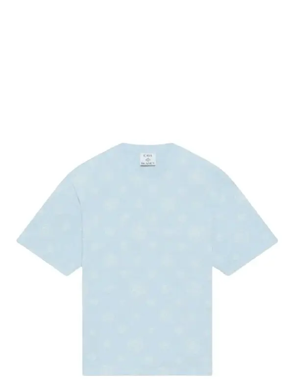 Casablanca Applique Monogram Oversized Short Sleeve T-shirt - Blue