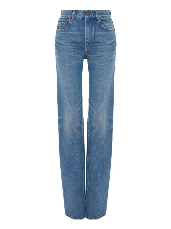 Chloé Straight-leg Jeans In Medium Wash - Blue
