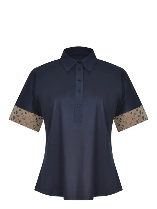 Herno Logo Trim Polo T-shirt - Black