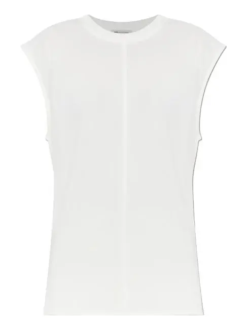 Ami Sleeveless Fitted Top - White