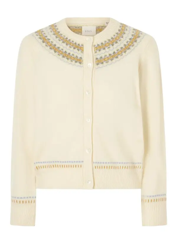 DÔEN Olympe Wool-blend Cardigan - White