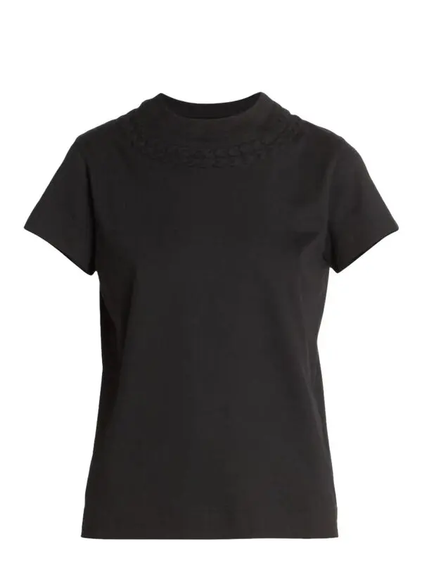 Givenchy Embossed Chain Collar Slim-fit T-shirt - Black
