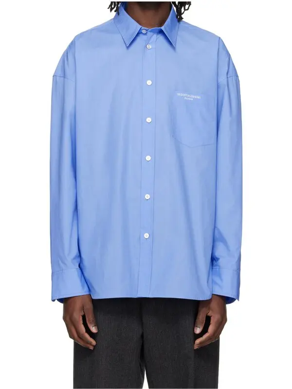 WOOYOUNGMI Poplin Button-down Shirt - Blue