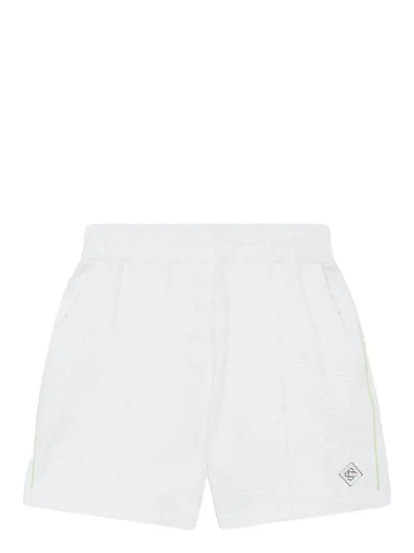Casablanca Towelling Monogram Bermuda Shorts - White