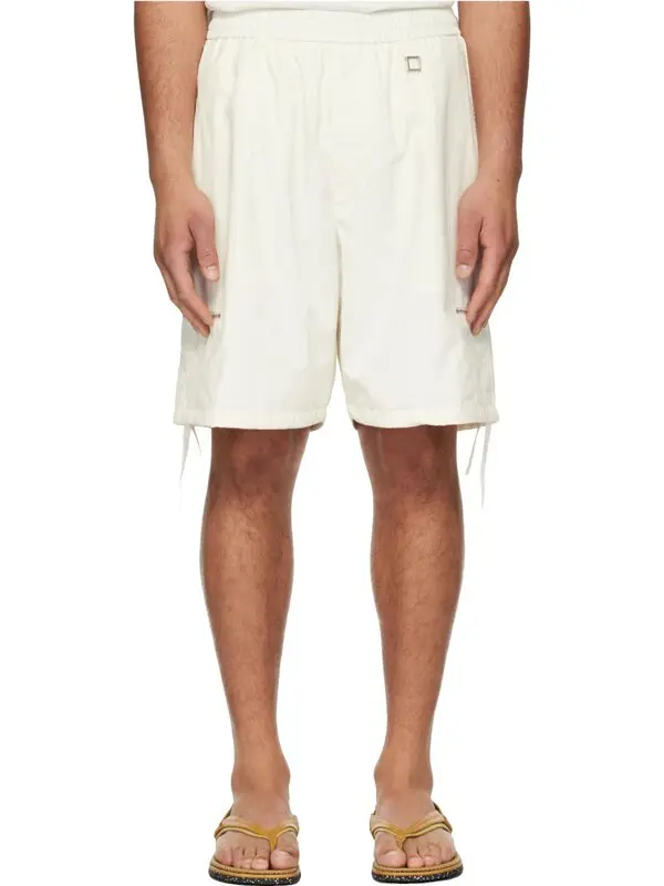 WOOYOUNGMI Zipper Detail Cargo Shorts - White
