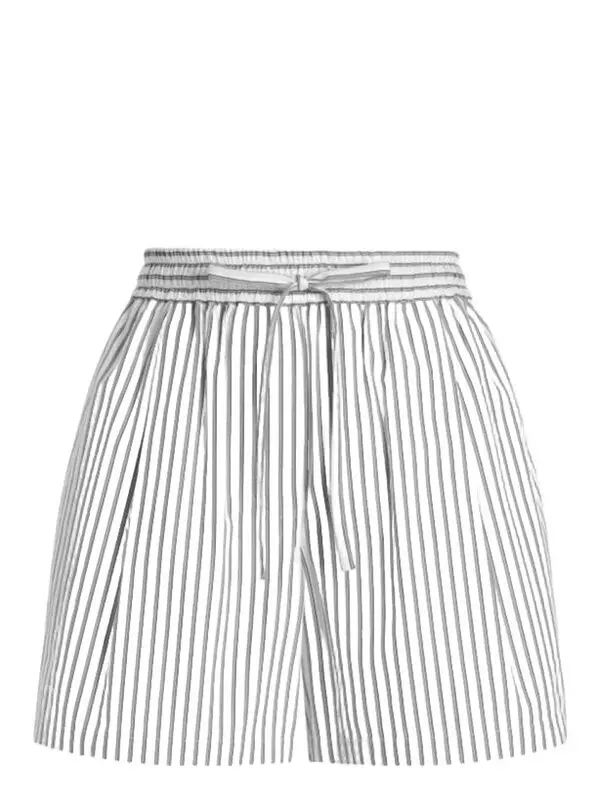 Dolce & Gabbana Striped Cotton And Silk-blend Drawstring Shorts - Multi-color