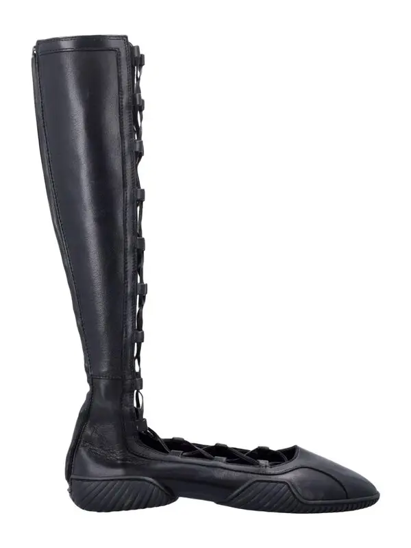 MIISTA Mathilda Lace-up Knee-high Boots - Black