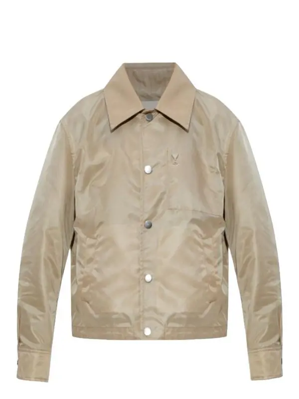 Ami De Coeur Stud Buttoned Jacket - Beige