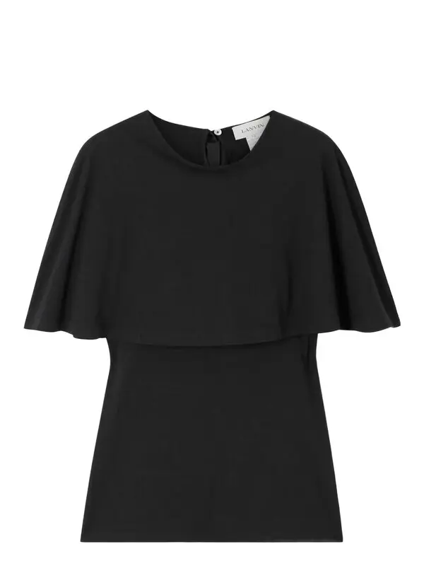 LANVIN Layered Detail T-shirt - Black