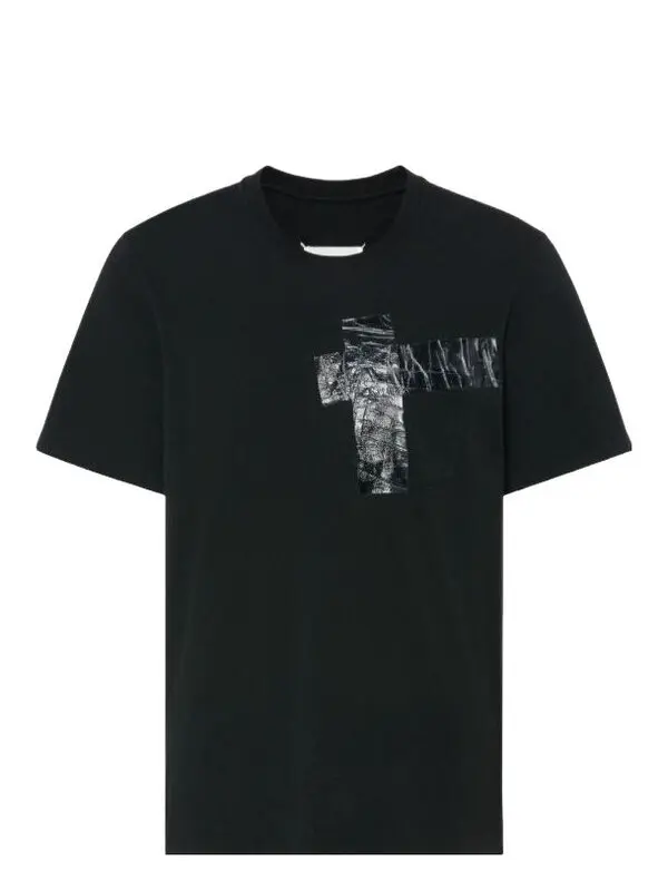 MAISON MARGIELA Tape Patch Pocket T-shirt - Black