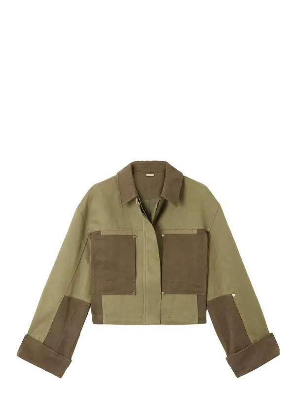 Cult Gaia Anders Color-blocked Jacket - Brown