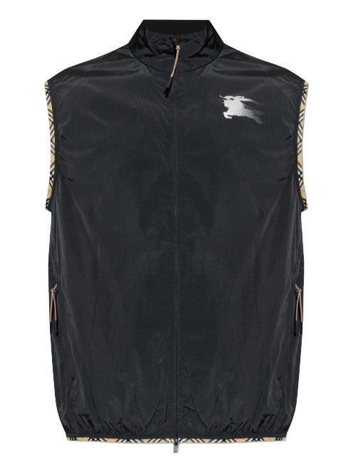 Burberry Checked-trim Vest - Black