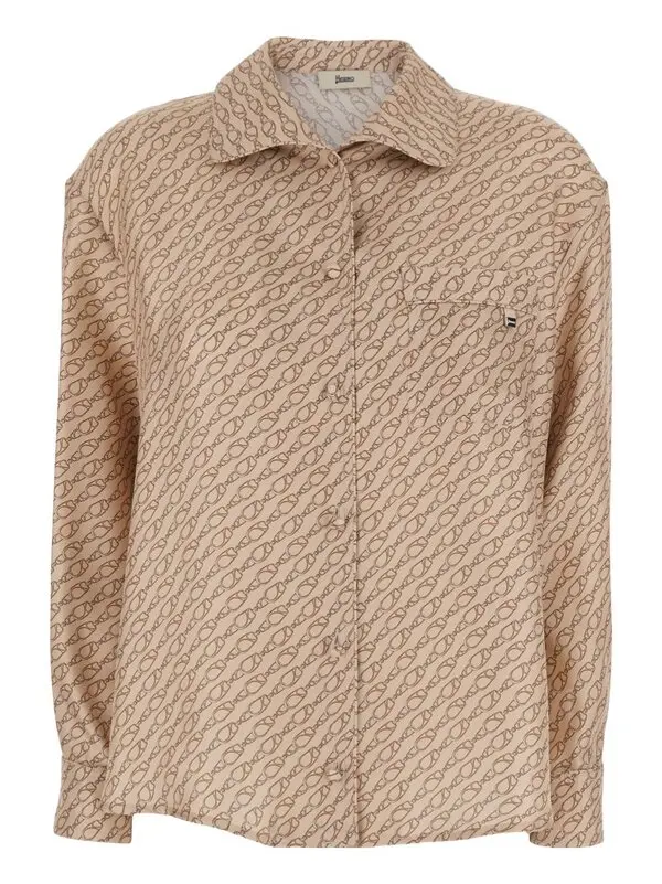 Herno Printed Long Sleeve Shirt - Nude