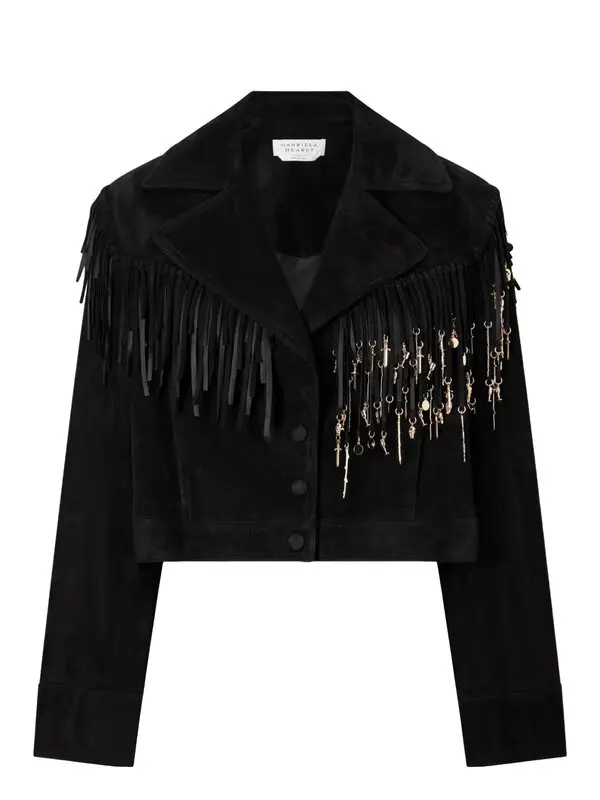 Gabriela Hearst Azra Fringed Suede Jacket - Black
