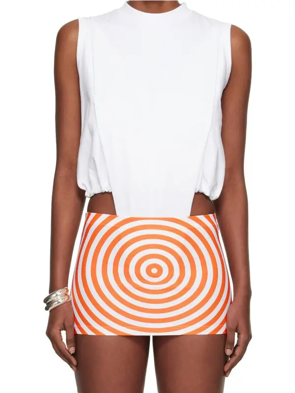 JEAN PAUL GAULTIER The Twisted Cotton Bodysuit - White