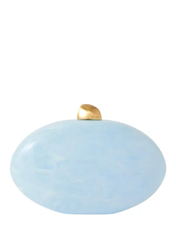 Cult Gaia Eviana Marbled Acrylic Clutch - Blue