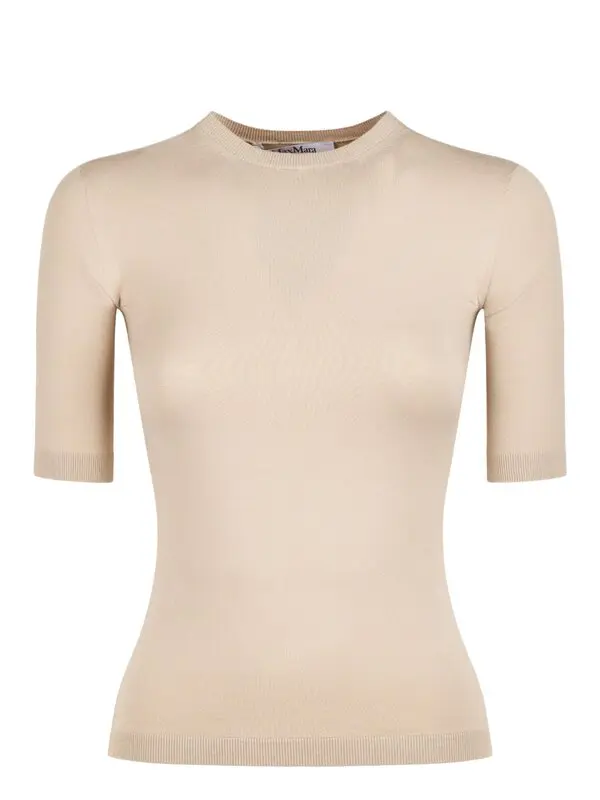 Max Mara Ottano Knitted Top - Nude