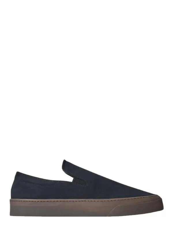 THE ROW Slip-on Flat Shoes - Black/smoky Brown
